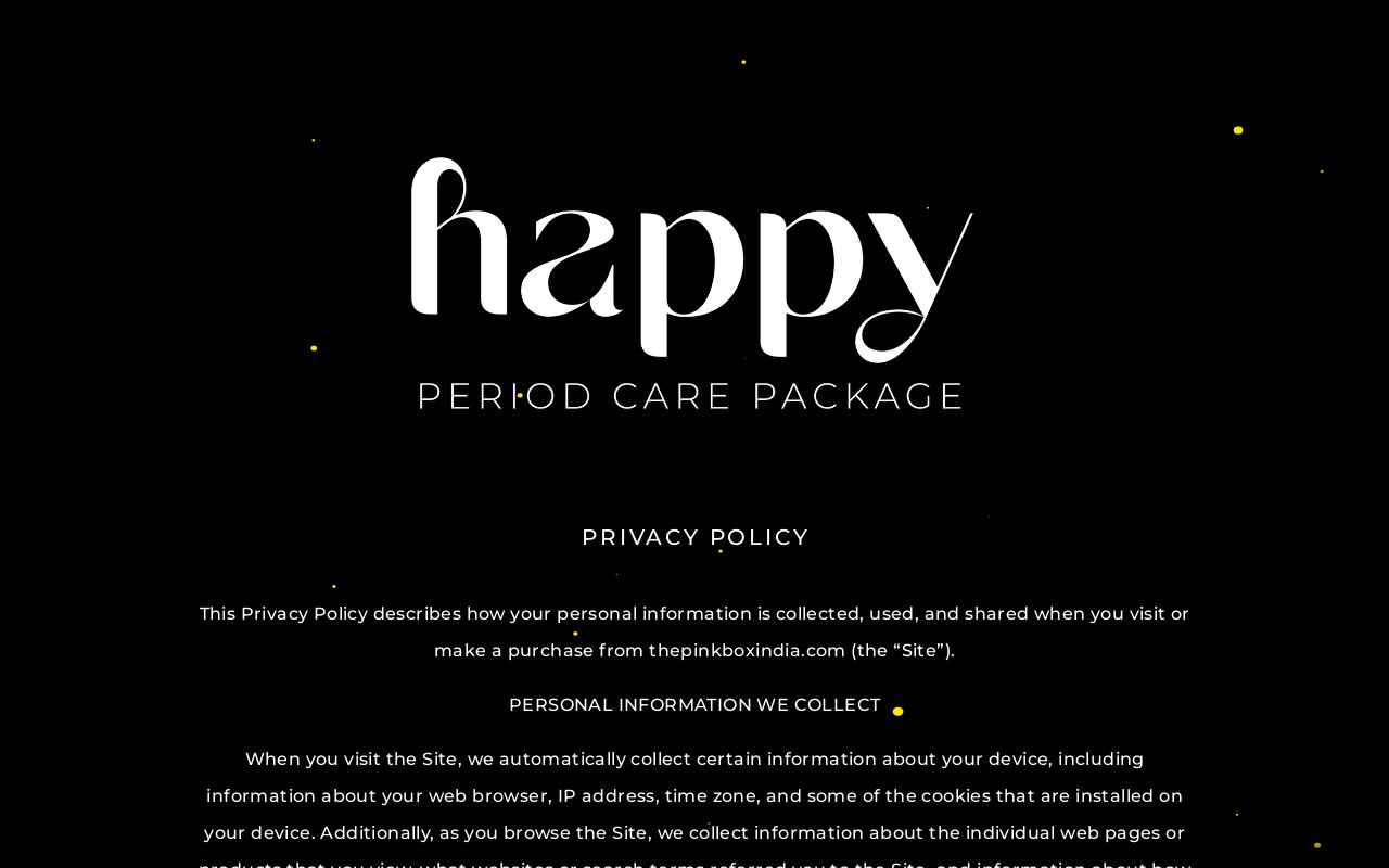 Happy Privacy Policy